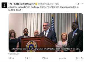 Another of Larry Krasner’s minions has been sanctioned for lying ...